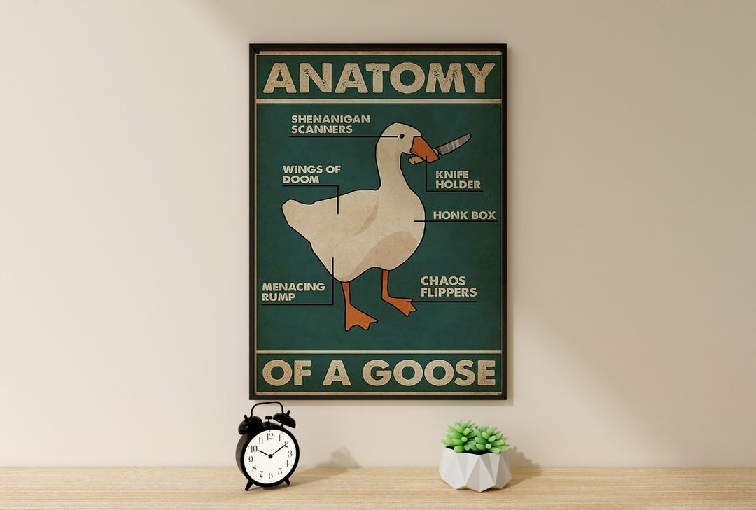 Anatomy of A Goose Duck, Goose Goose Duck, Ready to Hang, for Gift ...
