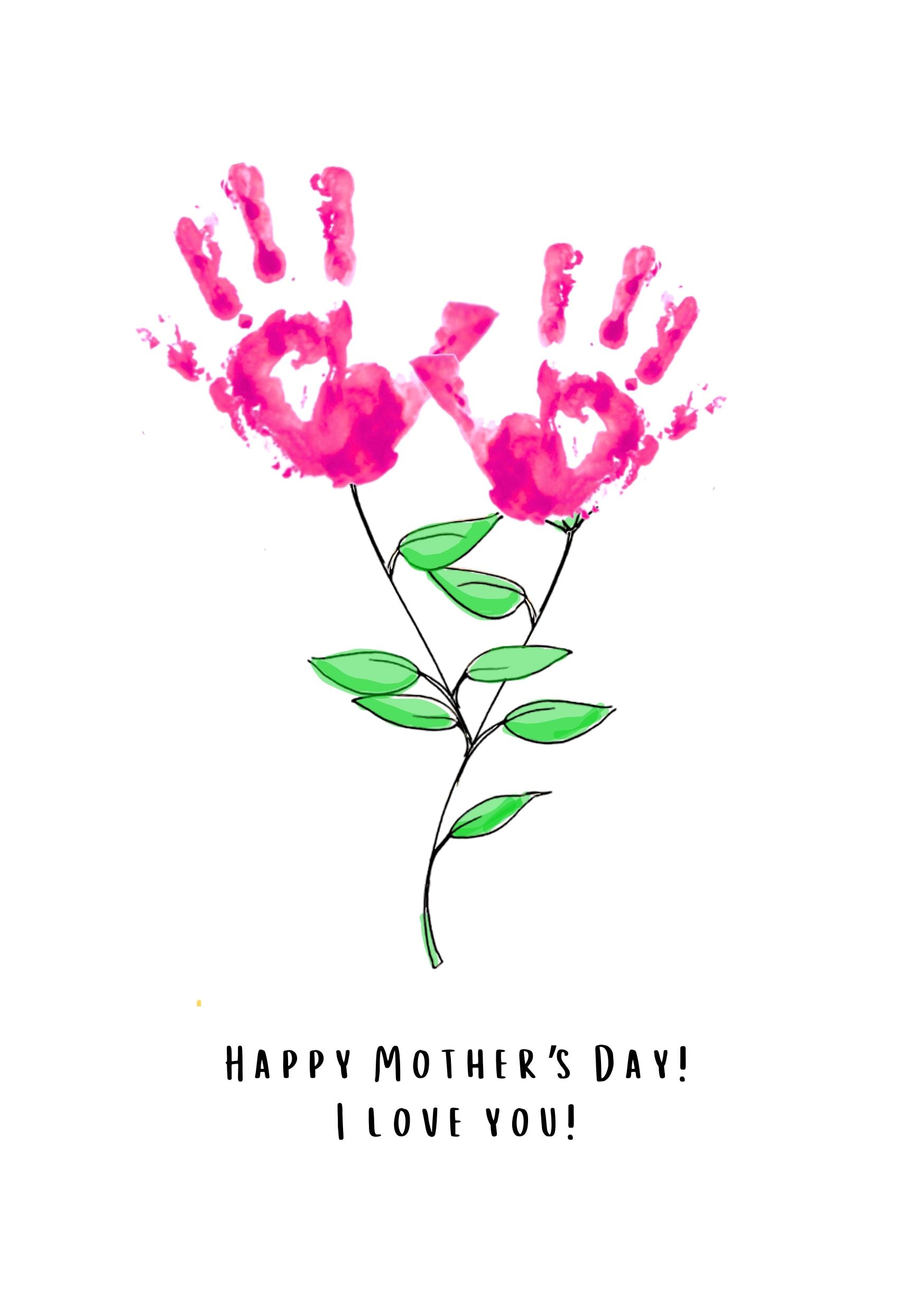 Mother’s Day Handprint Art Printable Collection | DIY Gift From Kids ...