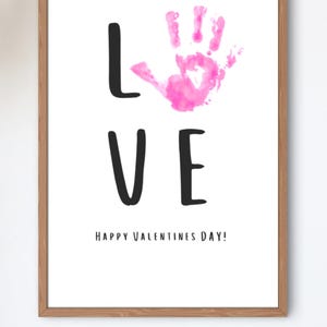 Love" Handprint Art | Personalised Valentine’s Keepsake - Etsy