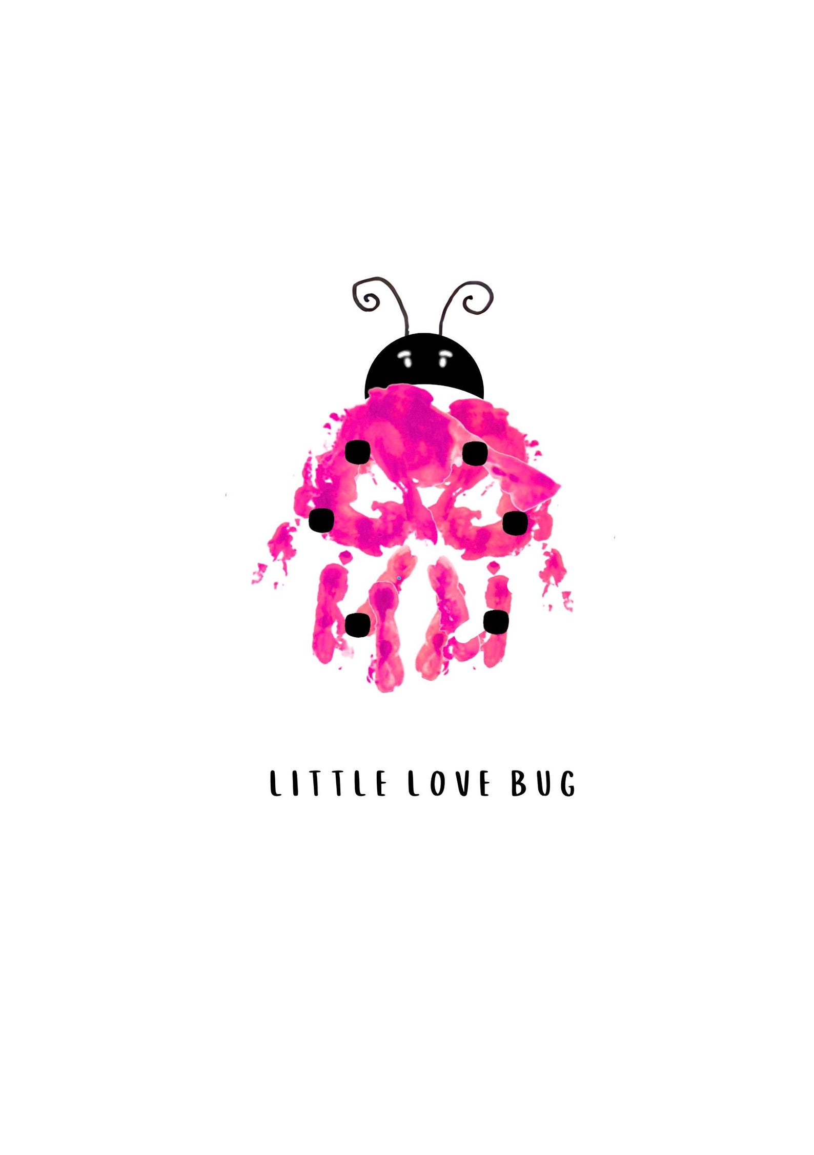 Love Bug" Ladybird Handprint Art | Adorable Valentine’s Keepsake - Etsy