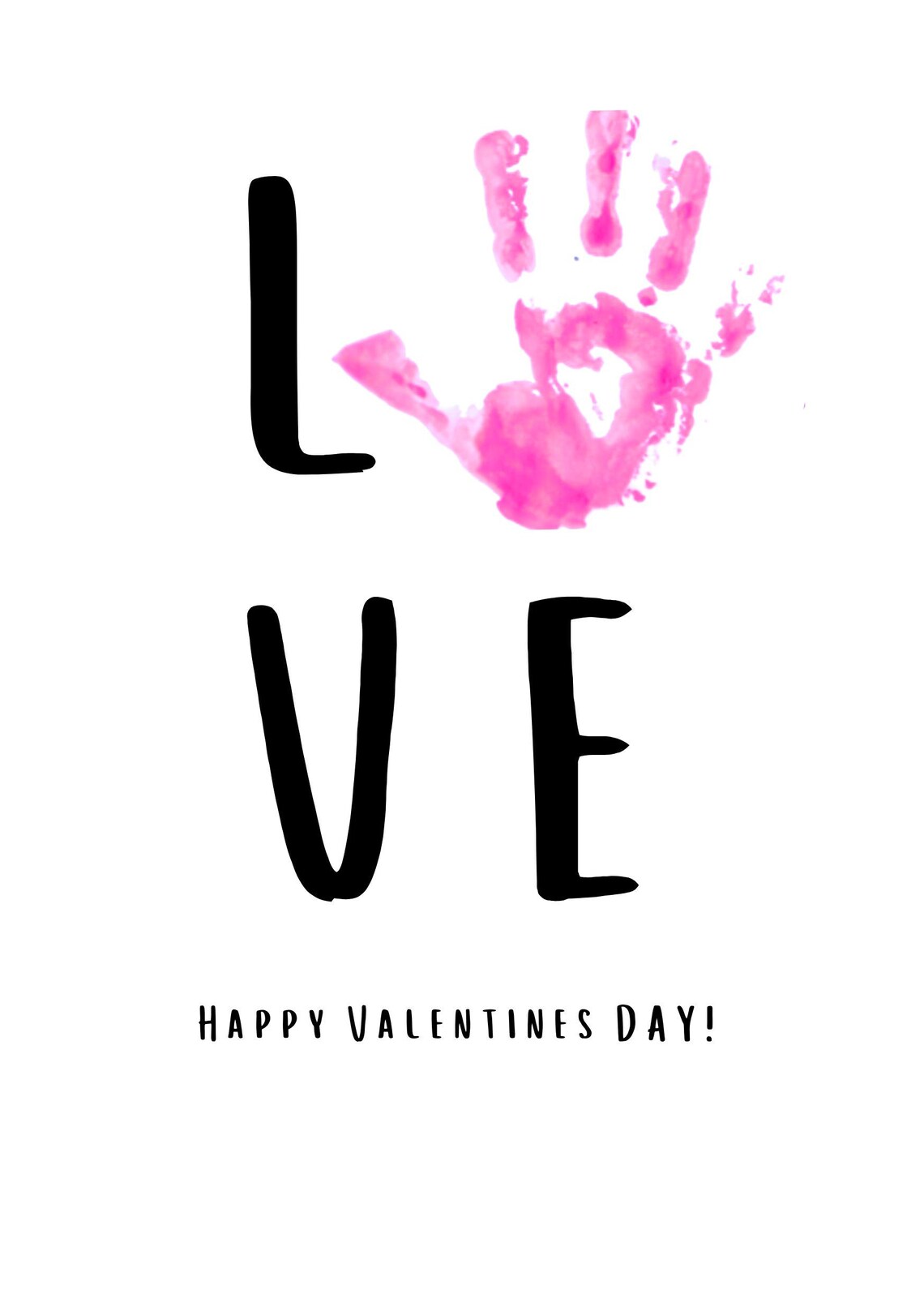 Love" Handprint Art | Personalised Valentine’s Keepsake - Etsy