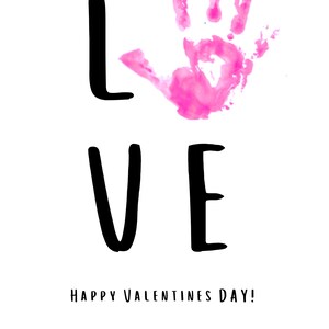 Love" Handprint Art | Personalised Valentine’s Keepsake - Etsy