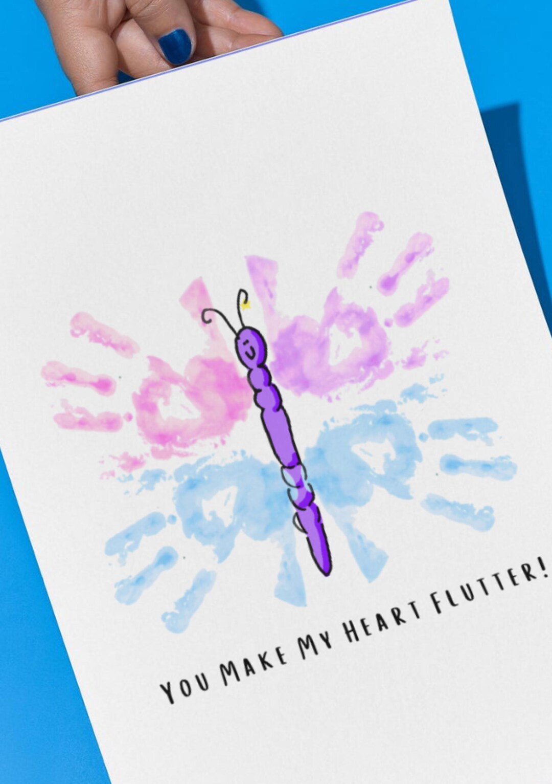You Make My Heart Flutter Butterfly Handprint Art | Adorable Keepsake ...