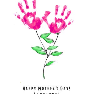 Mother’s Day Handprint Art and Keepsake | DIY Kids Craft Gift for Mum ...