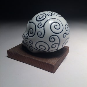 Cobalt Scroll Work Skull - Etsy