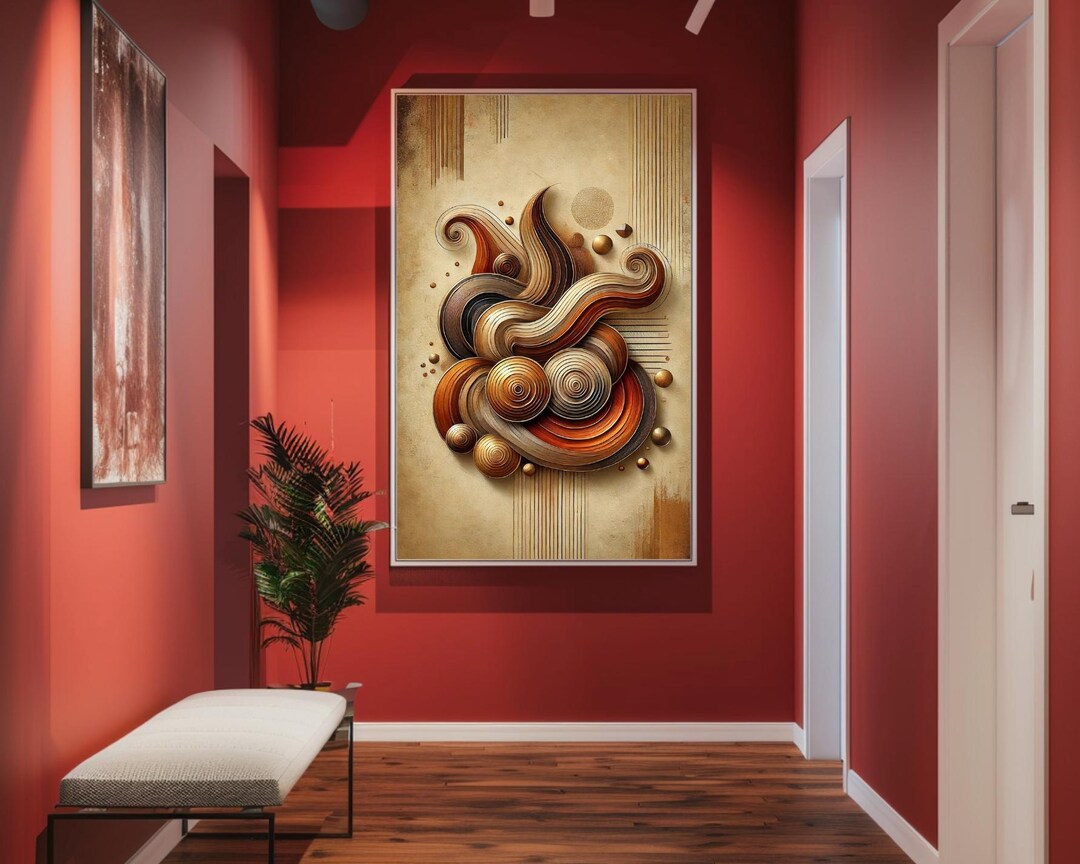 Golden Poop Abstract Digital Wall Art - Minimalist Funny Printable ...