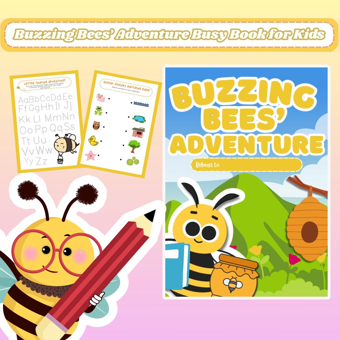 Buzzing Bees' Adventure Busy Book || With Resell Rights || Sell as Your ...