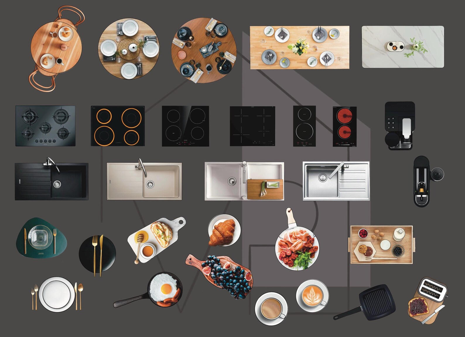 Kitchen Equipment Collection for Floor Plans and Interior Design ...
