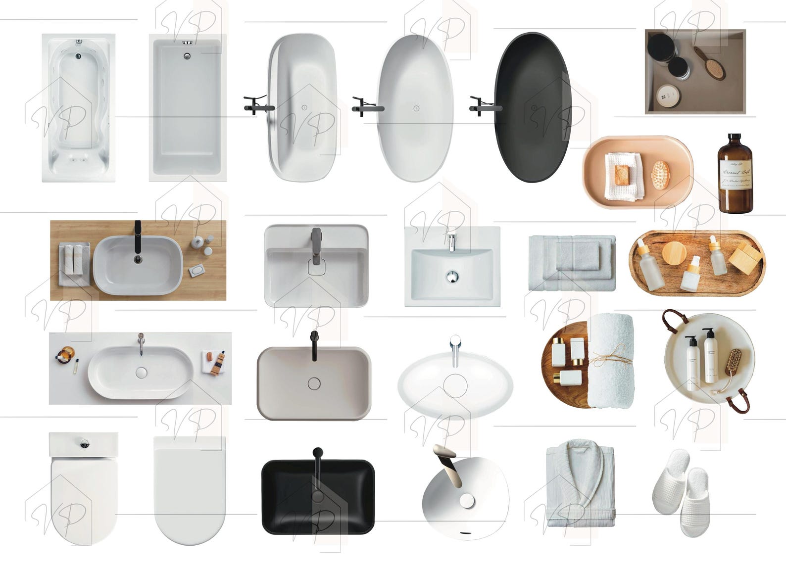 Top View Furniture Collection for 2D and 3D Floor Plans - Etsy