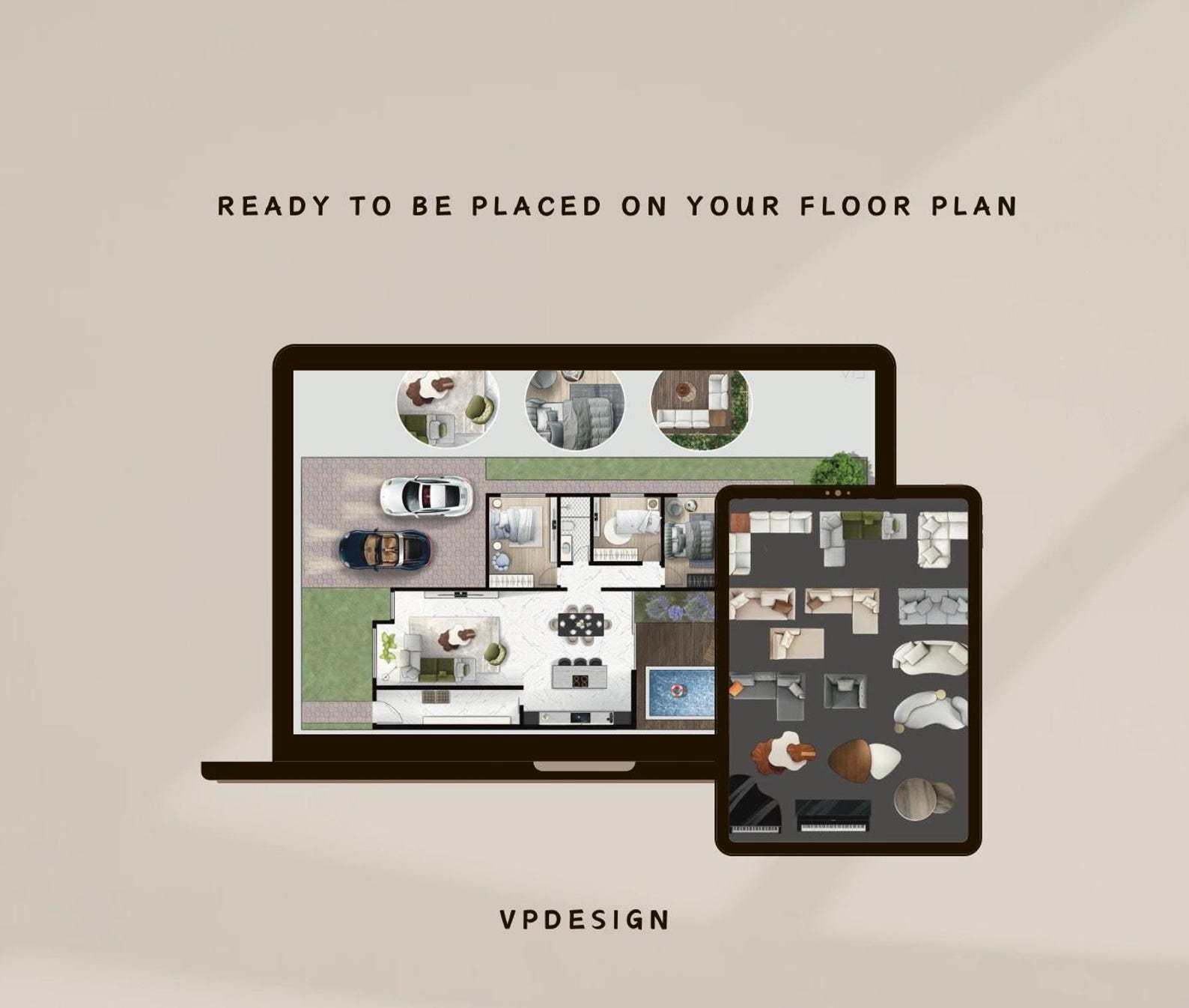 High Quality Procreate Furniture Collection for 2D and 3D Floor Plans ...