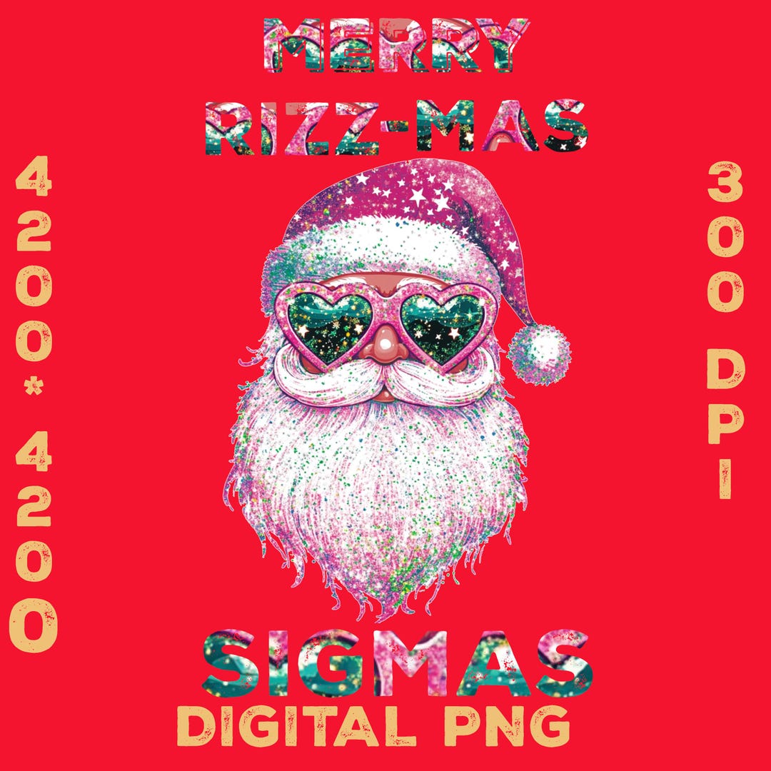 Skıbıdı Png Merry Rizzmas Png, Santa Bruh Christmas PNG, Rizz the ...