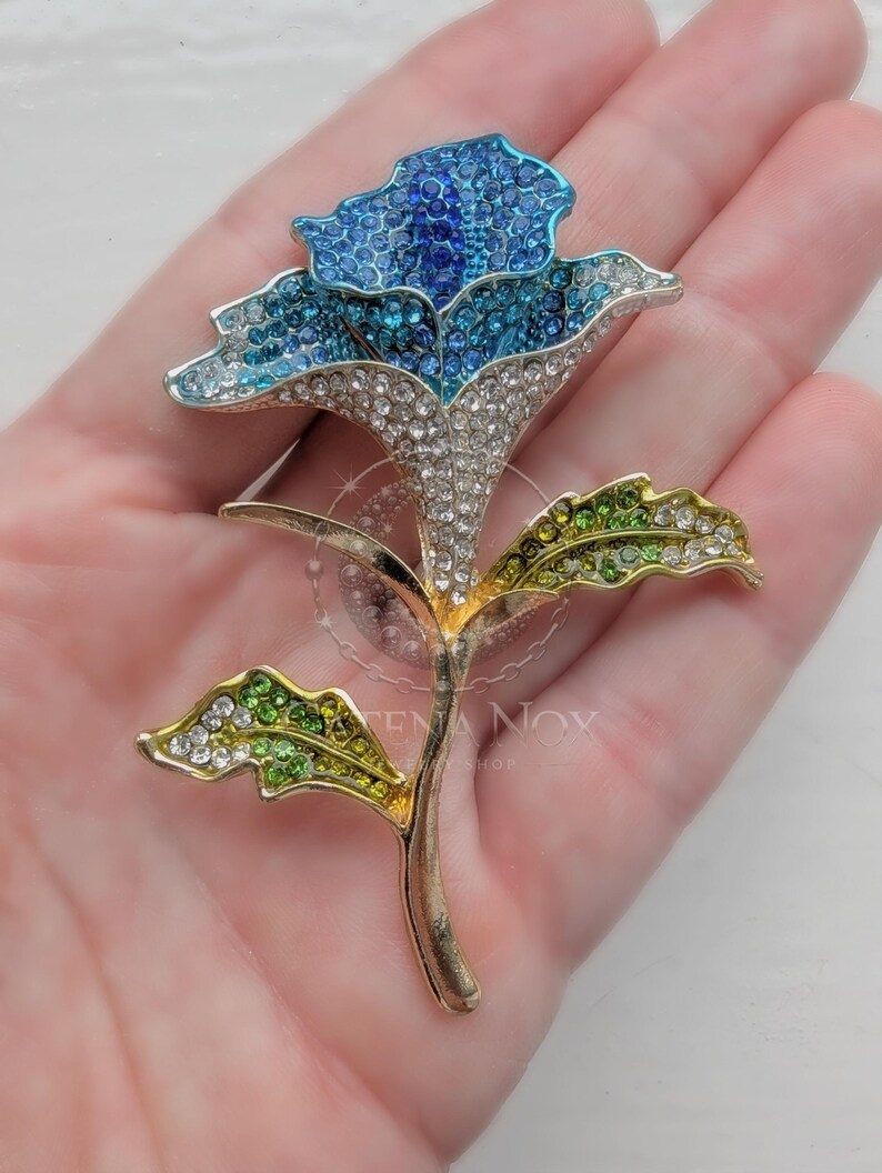 Twin Peaks Inspired the Blue Rose Pin Rhinestones Brooch Paranormal ...