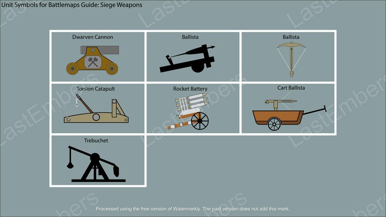 Medieval Fantasy Weapons and Unit Symbols - Etsy