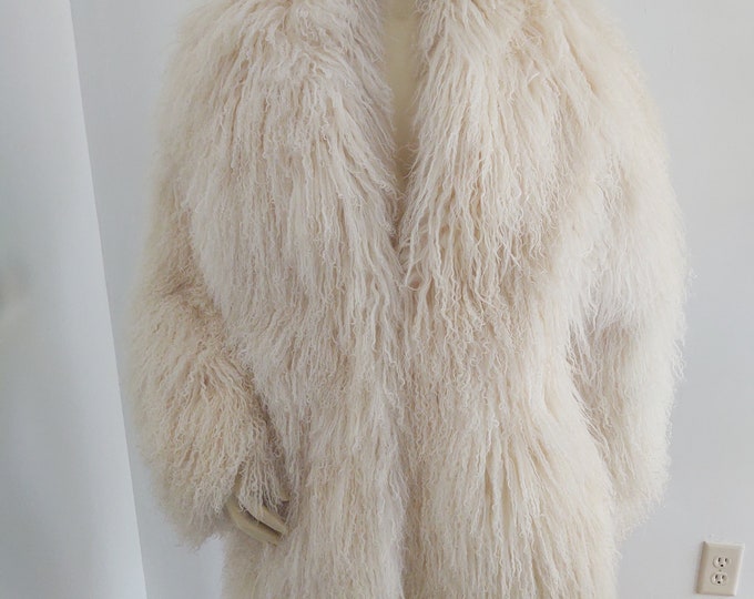 Tibetan Lamb Fur Coat / 1990s / Curly Lamb Coat - Etsy