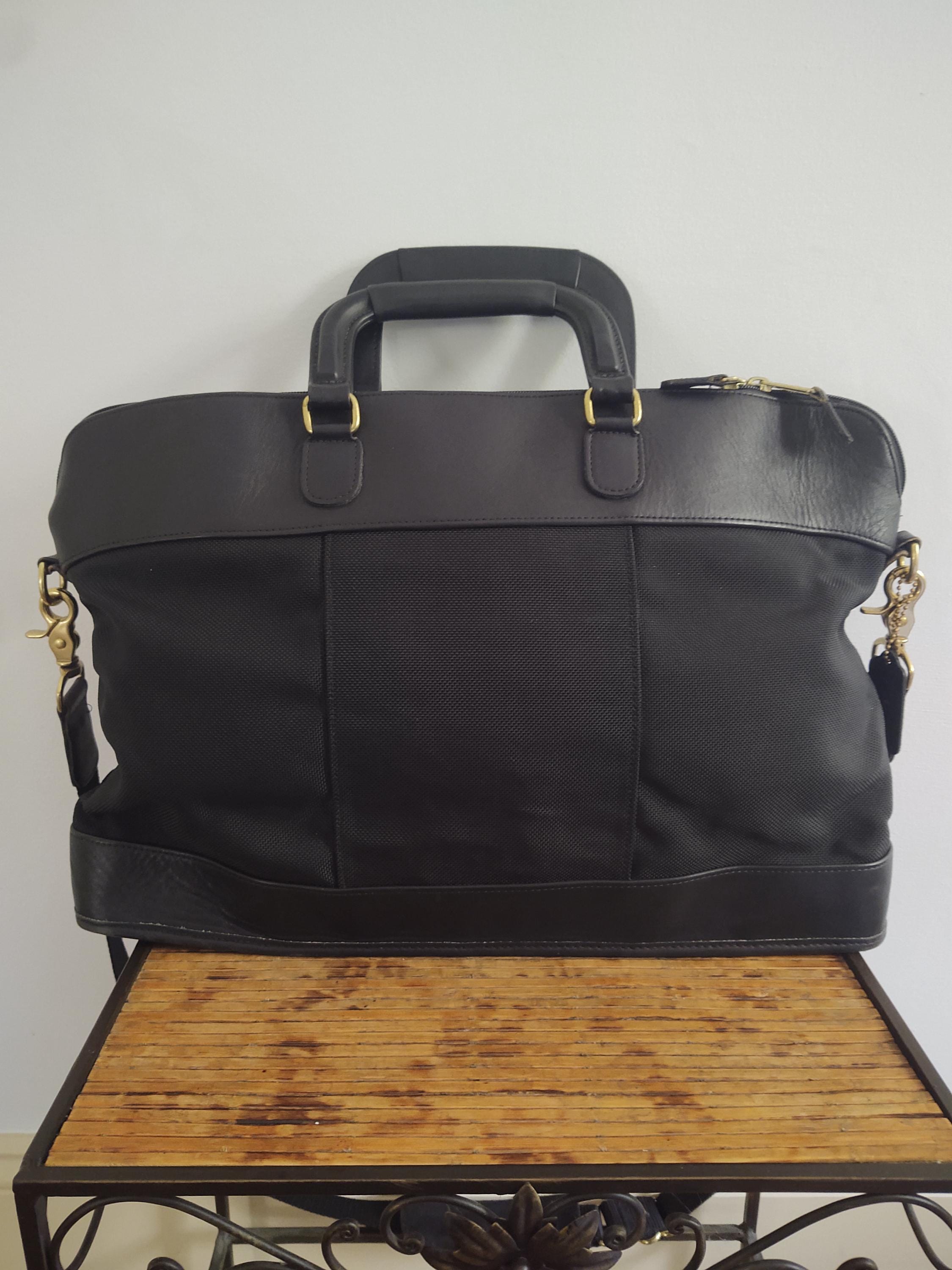 Coach Leather and Nylon Messenger Briefcase - Etsy
