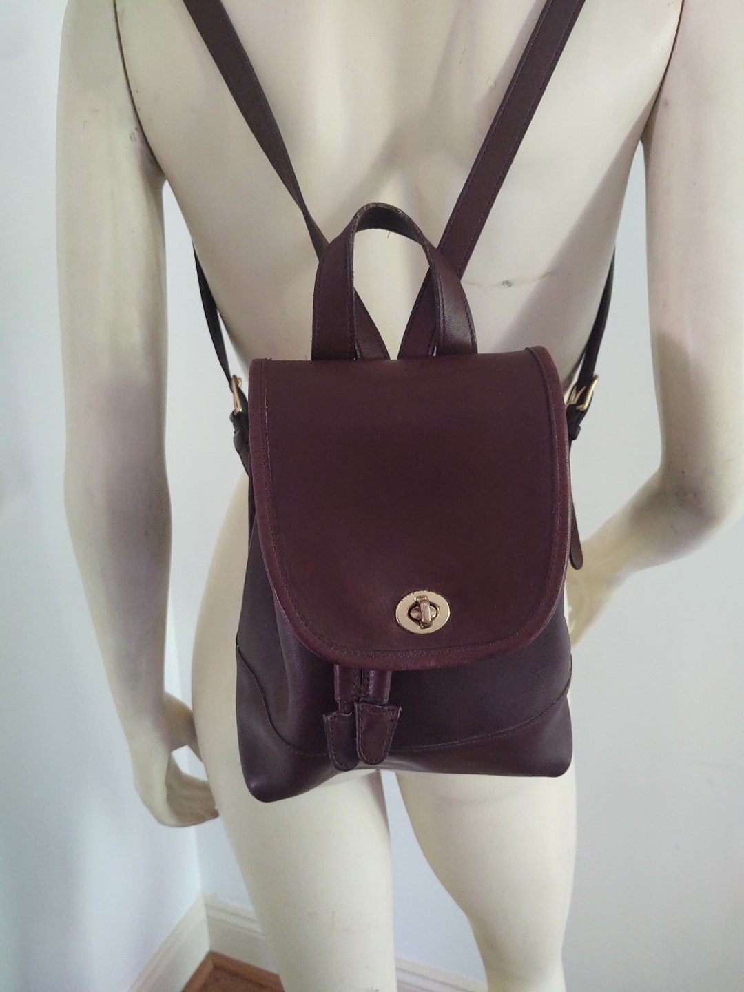 Coach Leather Backpack - Etsy