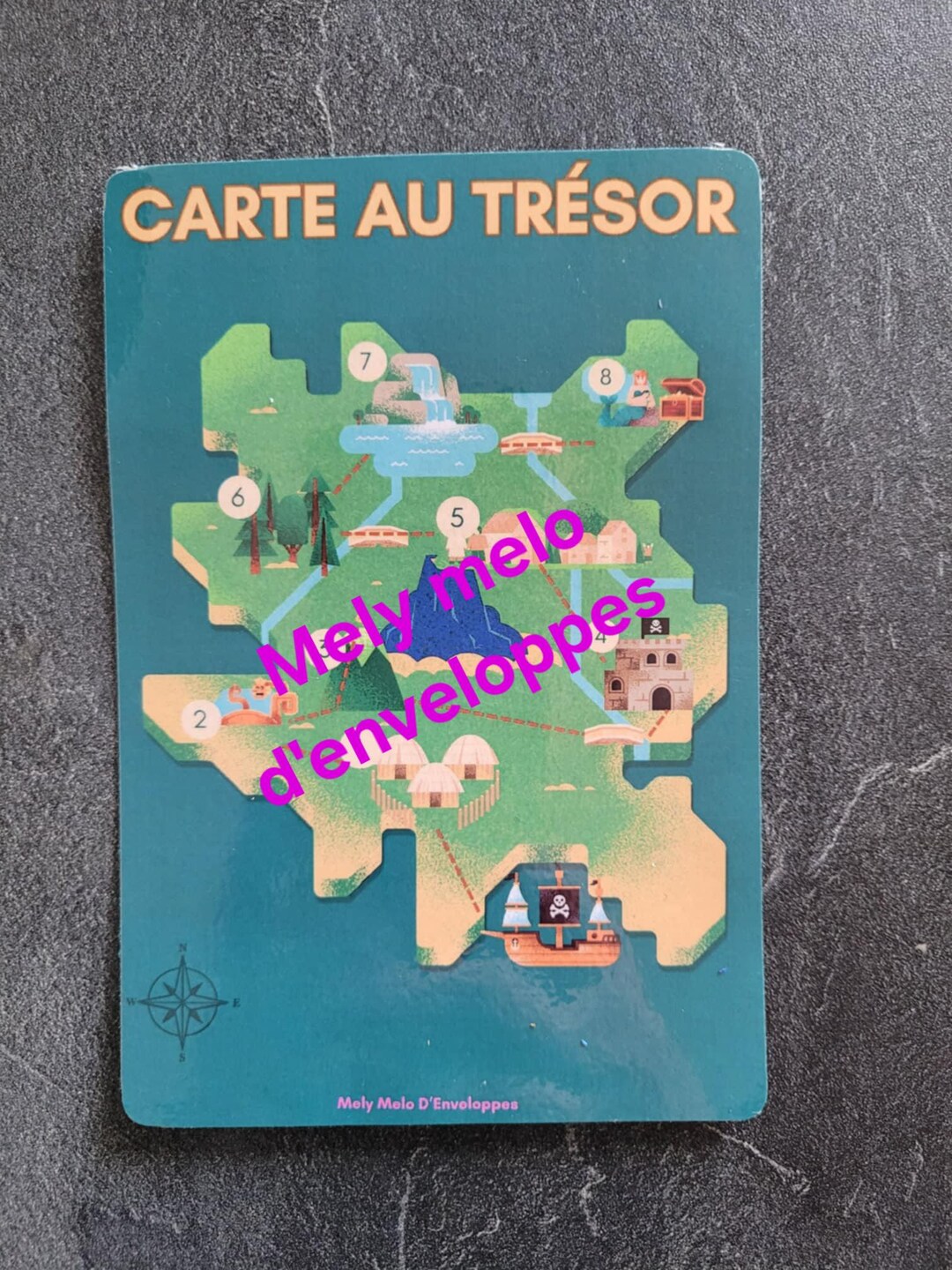 Laminated "treasure Map" Challenge Cut Into A6 - Etsy