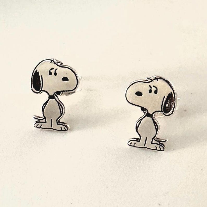 Sterlin Silver-925-dog-stud Earrings-inspired Movie Jewerly-unique ...