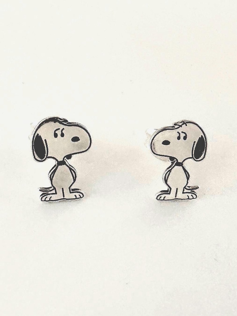 Sterlin Silver-925-dog-stud Earrings-inspired Movie Jewerly-unique ...