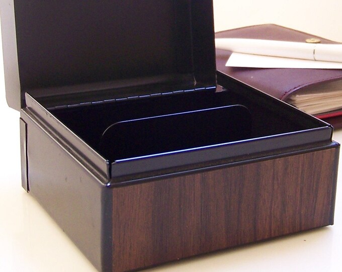 Vintage Metal Business Card File Box - Etsy