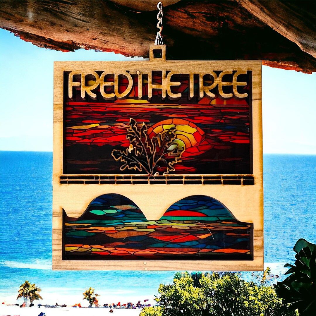 Fred the Tree Suncatcher | Beach Decor | Sun-catcher Design | Wood ...