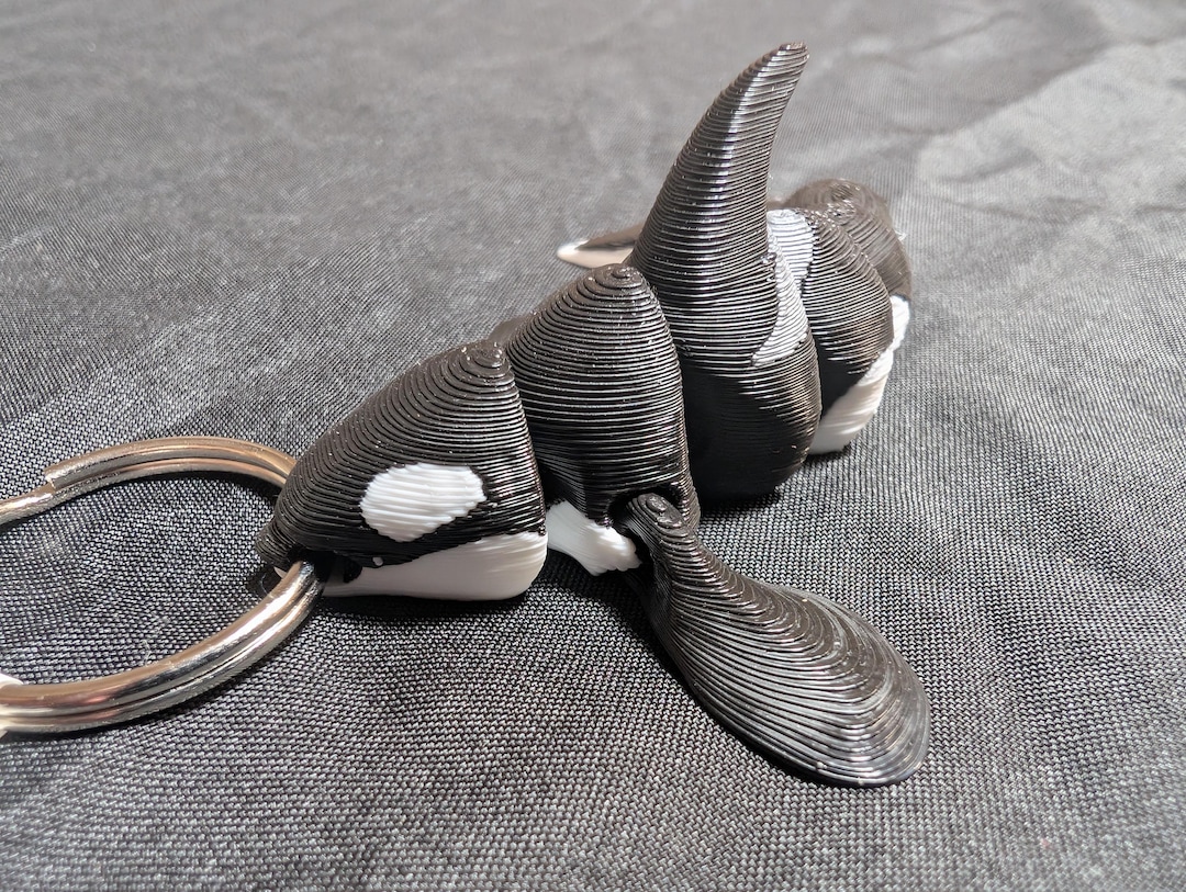 Little Orca Killer Whale Fully Articulated Flexi Keychain. Ready to ...