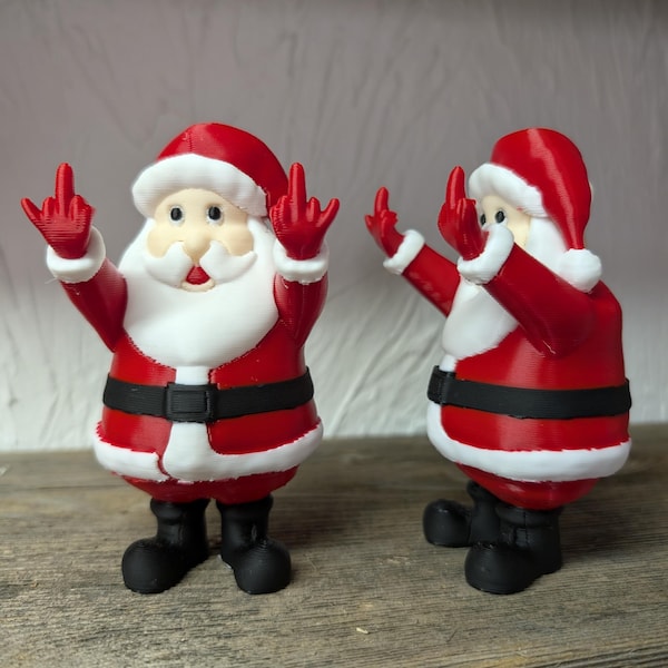 Santa Middle Finger - Etsy