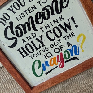 Wooden Framed Crayon Sign - Etsy