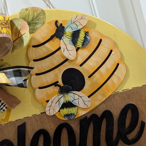 Welcome to Our Hive Bee Large Wooden Circle - Etsy