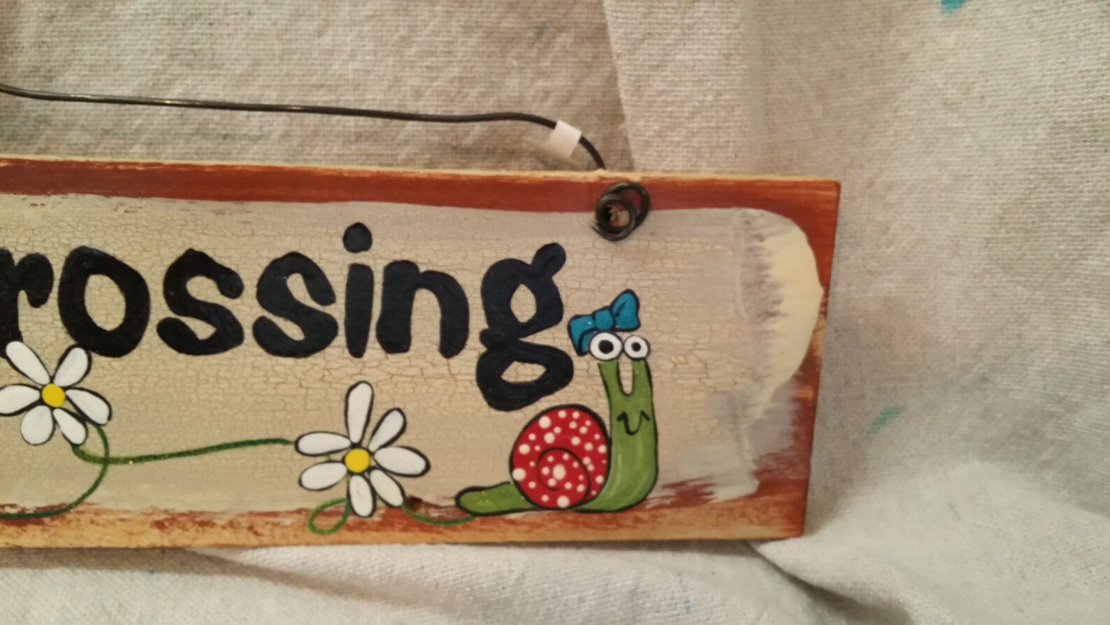 Snail Crossing Hand Painted Wooden Sign - Etsy