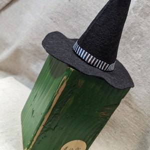 Hand Painted Wooden Block Witch With Hat - Etsy