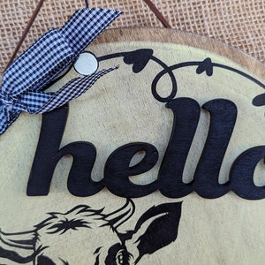 Welcome Heifers Cow Greeting 10 Inch Wooden Circle Door Hanger - Etsy