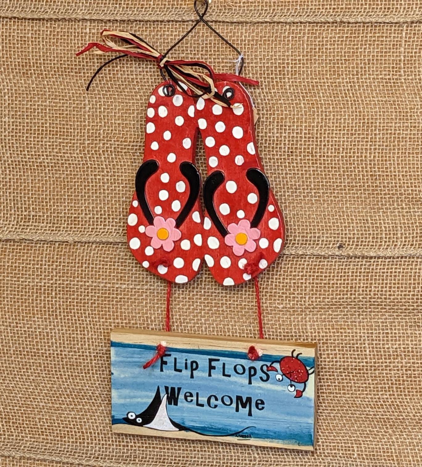Flip Flop Welcome Sign Hand Painted Summer Custom Door - Etsy Canada