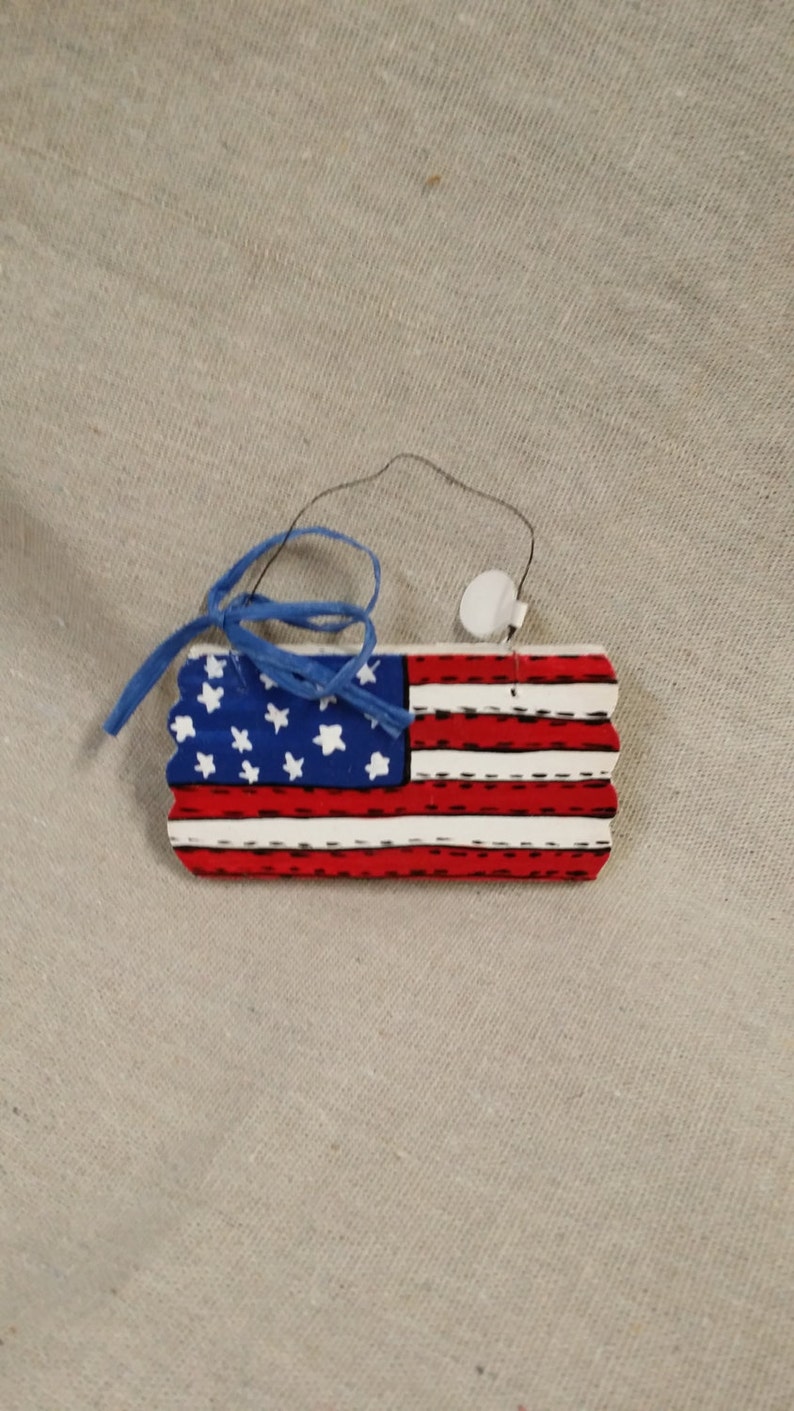 American Flag Tiny Sign Hand Painted - Etsy