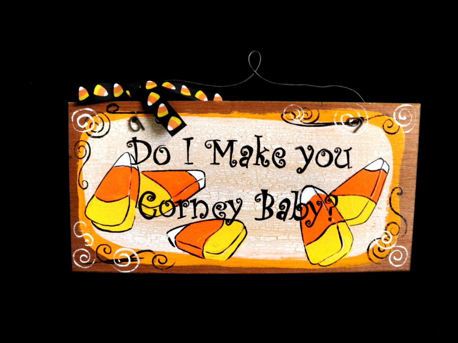 Hand Painted Wooden Sign Candy Corn Humor - Etsy