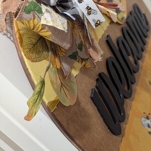 Hello Welcome to Our Hive Bee Large Wooden Circle - Etsy