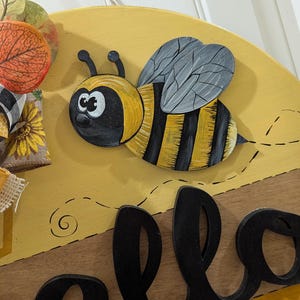 Hello Welcome to Our Hive Bee Large Wooden Circle - Etsy
