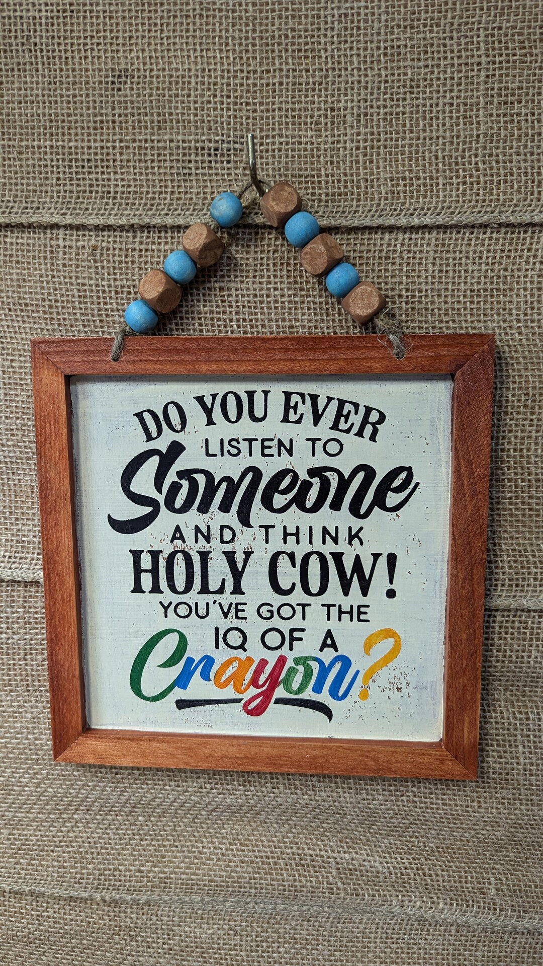 Wooden Framed Crayon Sign - Etsy
