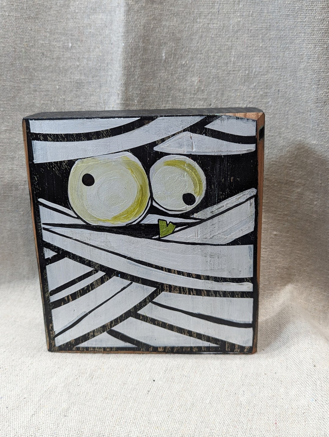 Hand Painted Wooden Block Mummy, I Want My Mummy - Etsy