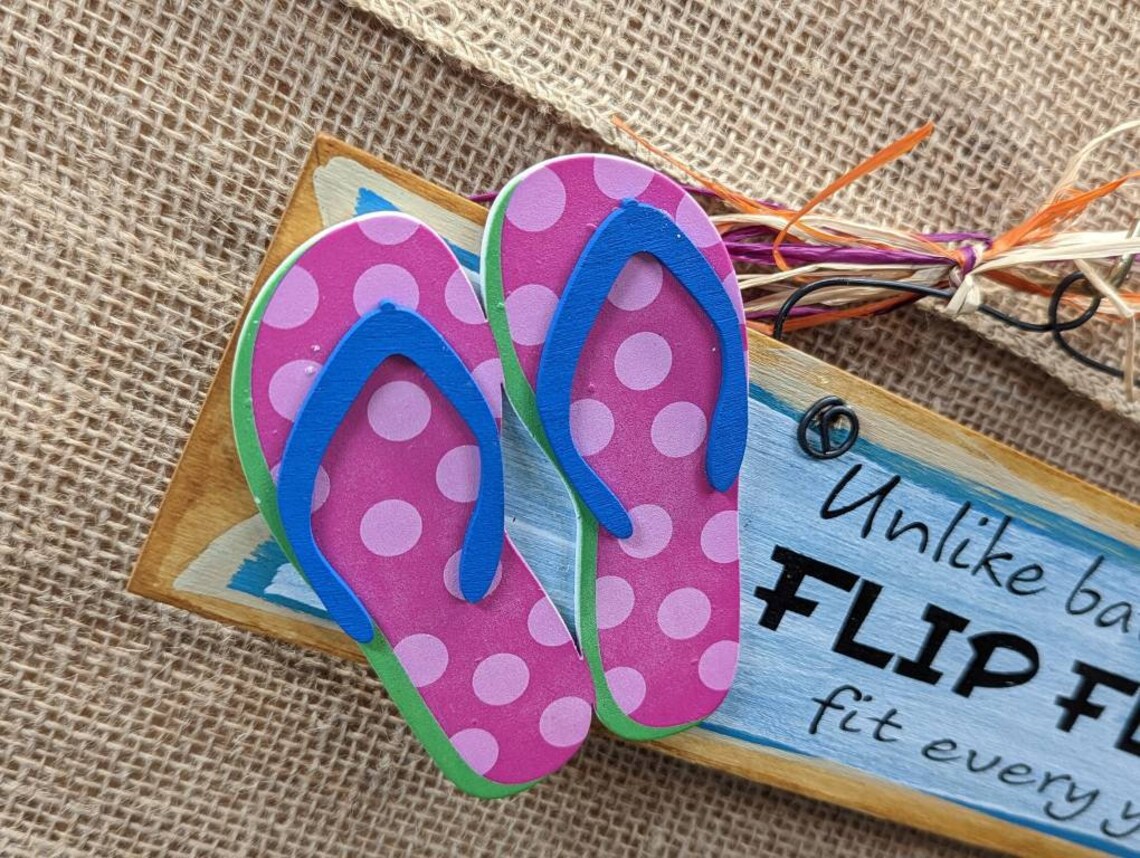 Flip Flop Beach Humor Wooden Door Hanger Sign Hand Painted 2 Options - Etsy