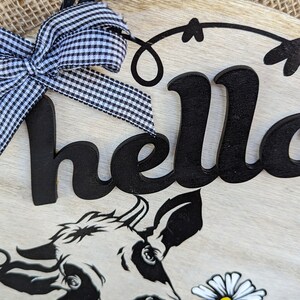 Welcome Heifers Cow Greeting 10 Inch Wooden Circle Door Hanger - Etsy