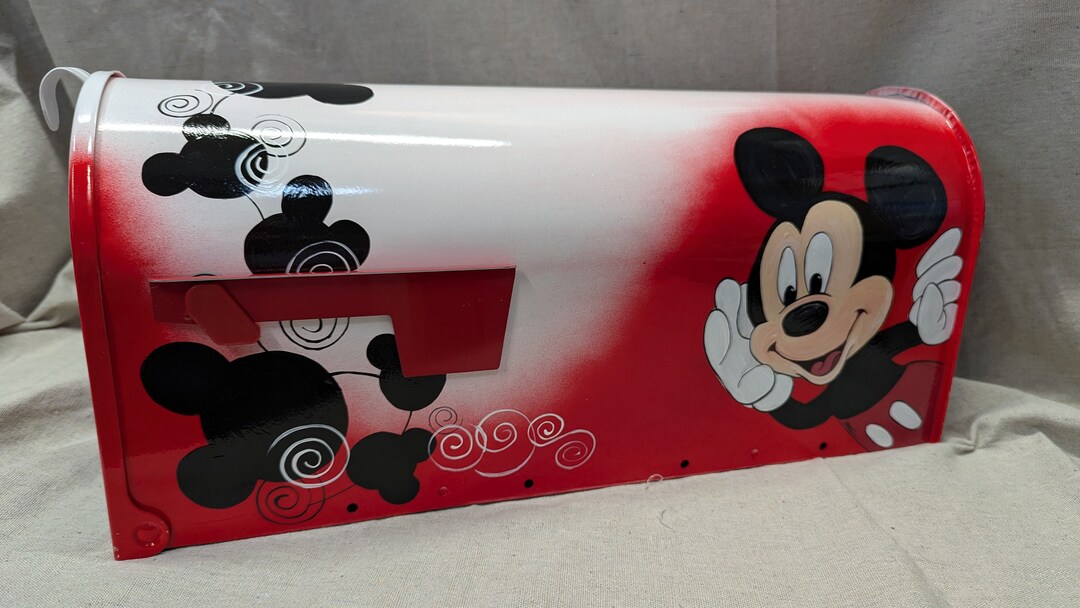 Mickey Mouse Hand Painted Mailbox - Etsy