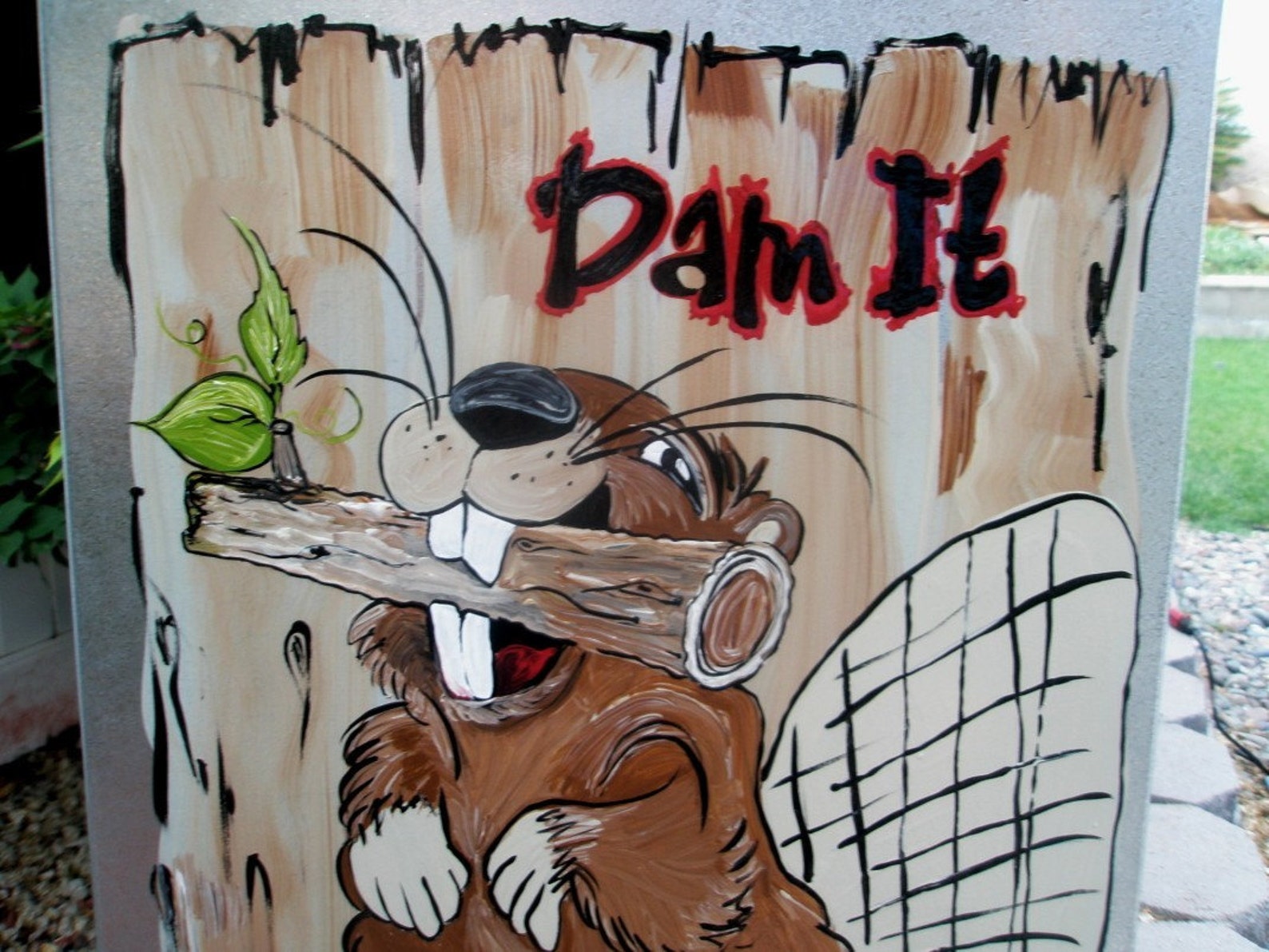 Hand Painted Yard Sign Beaver Dam - Etsy