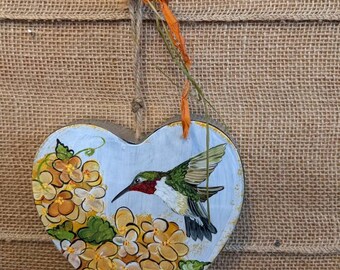 Hummingbird Tin Sign - Etsy
