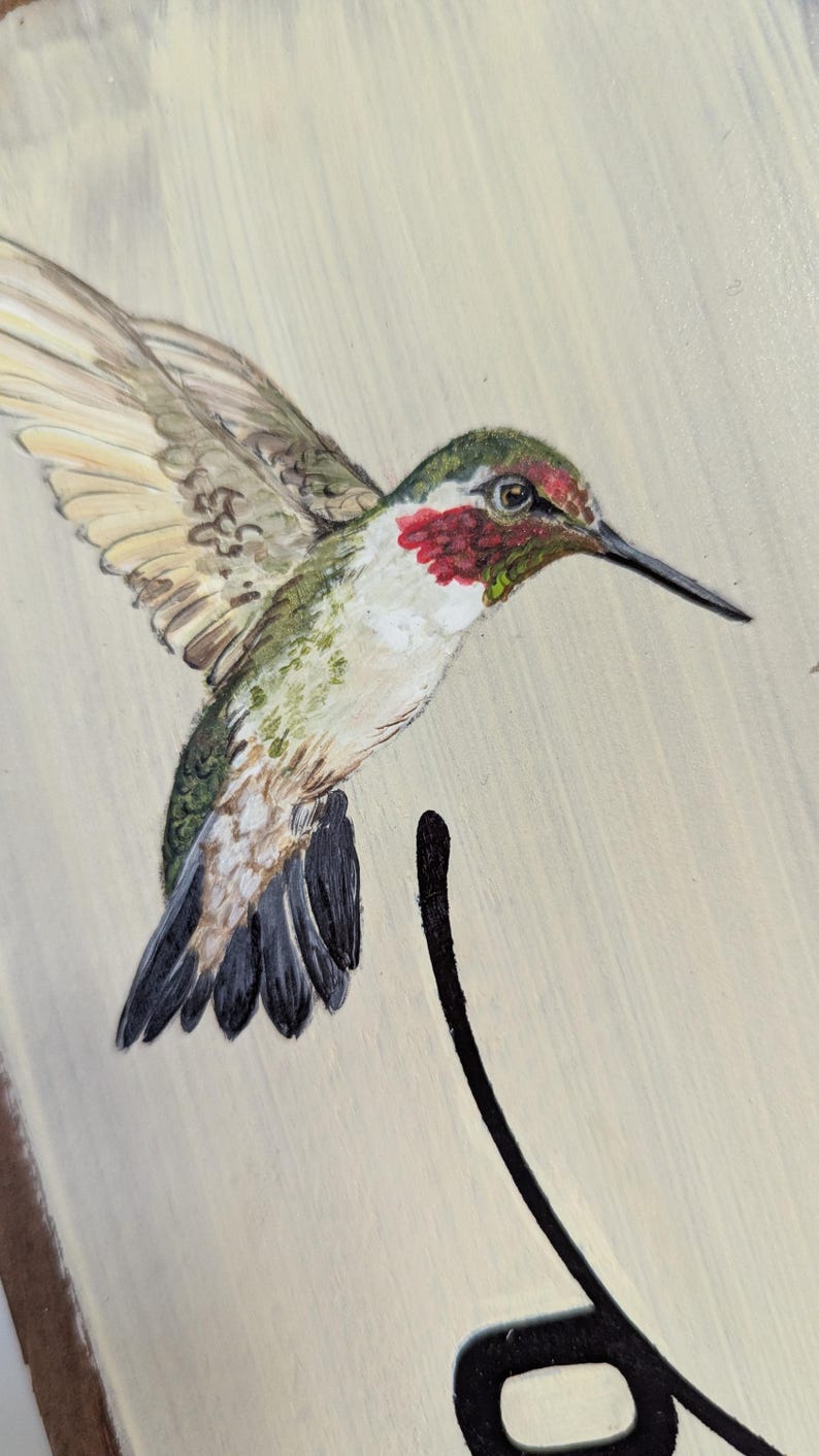 Hummingbird Blue Hydrangea Wooden Sign Fence Slat Door Hanger - Etsy