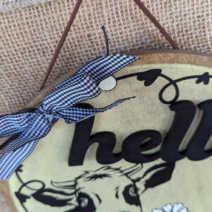 Welcome Heifers Cow Greeting 10 Inch Wooden Circle Door Hanger - Etsy