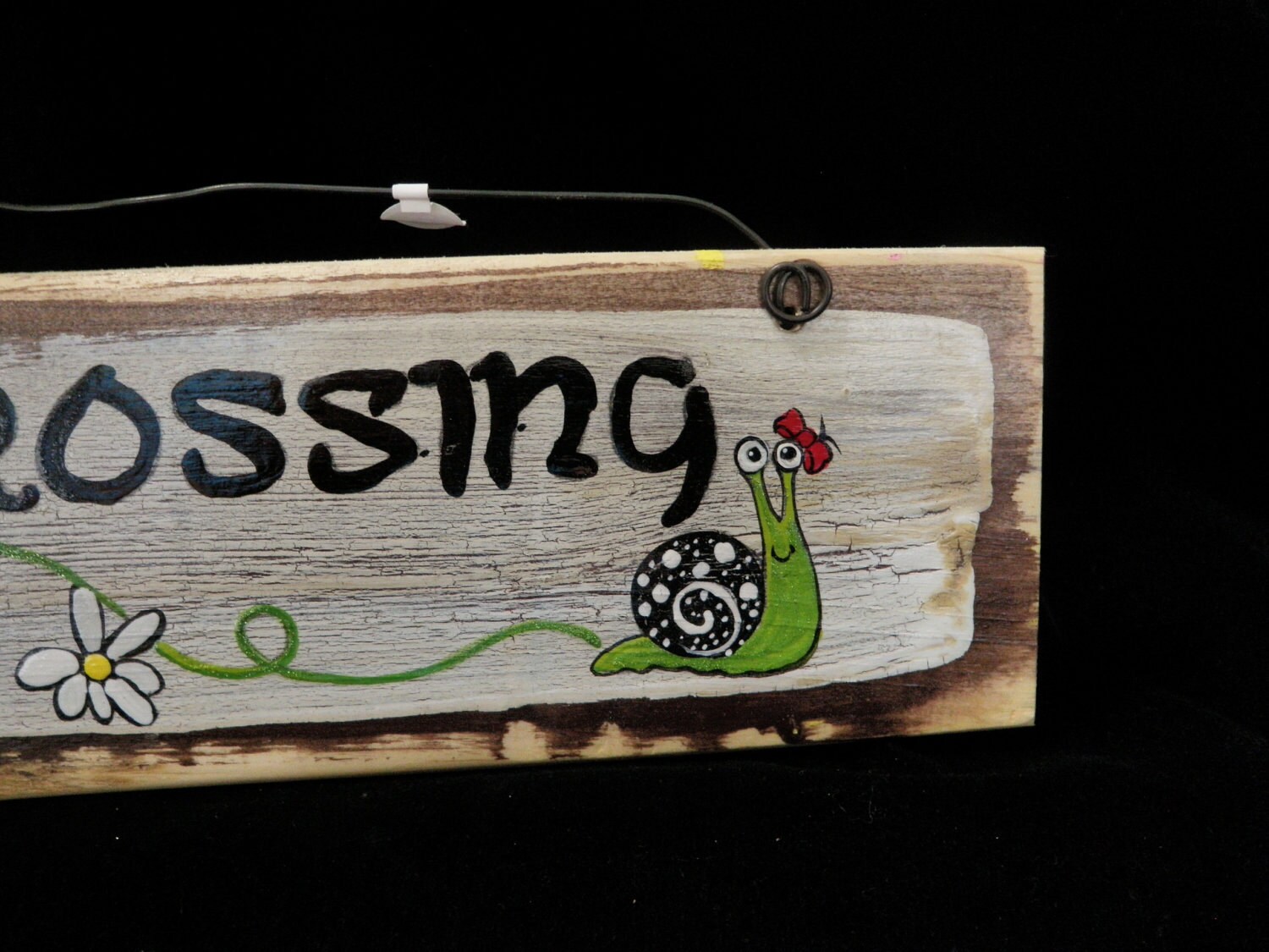 Snail Crossing Hand Painted Wooden Sign - Etsy