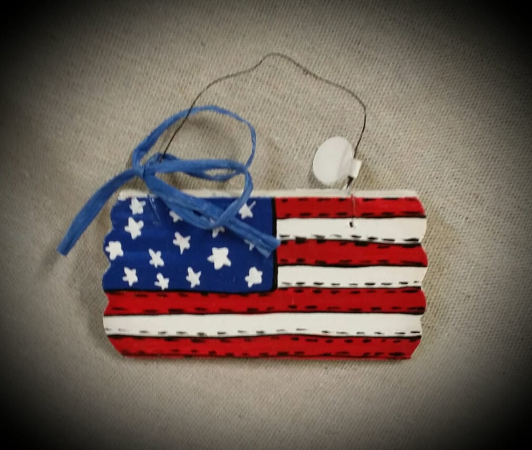 American Flag Tiny Sign Hand Painted - Etsy
