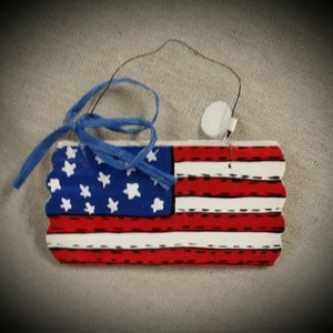 American Flag Tiny Sign Hand Painted - Etsy
