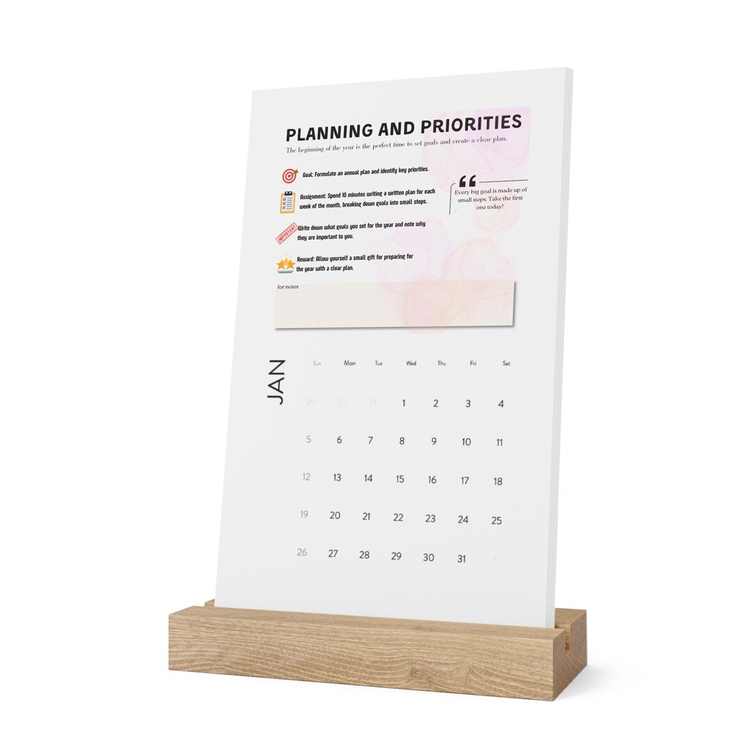 Motivation Desk Calendar, 2025 Year Planner, Inspirational Office Decor ...